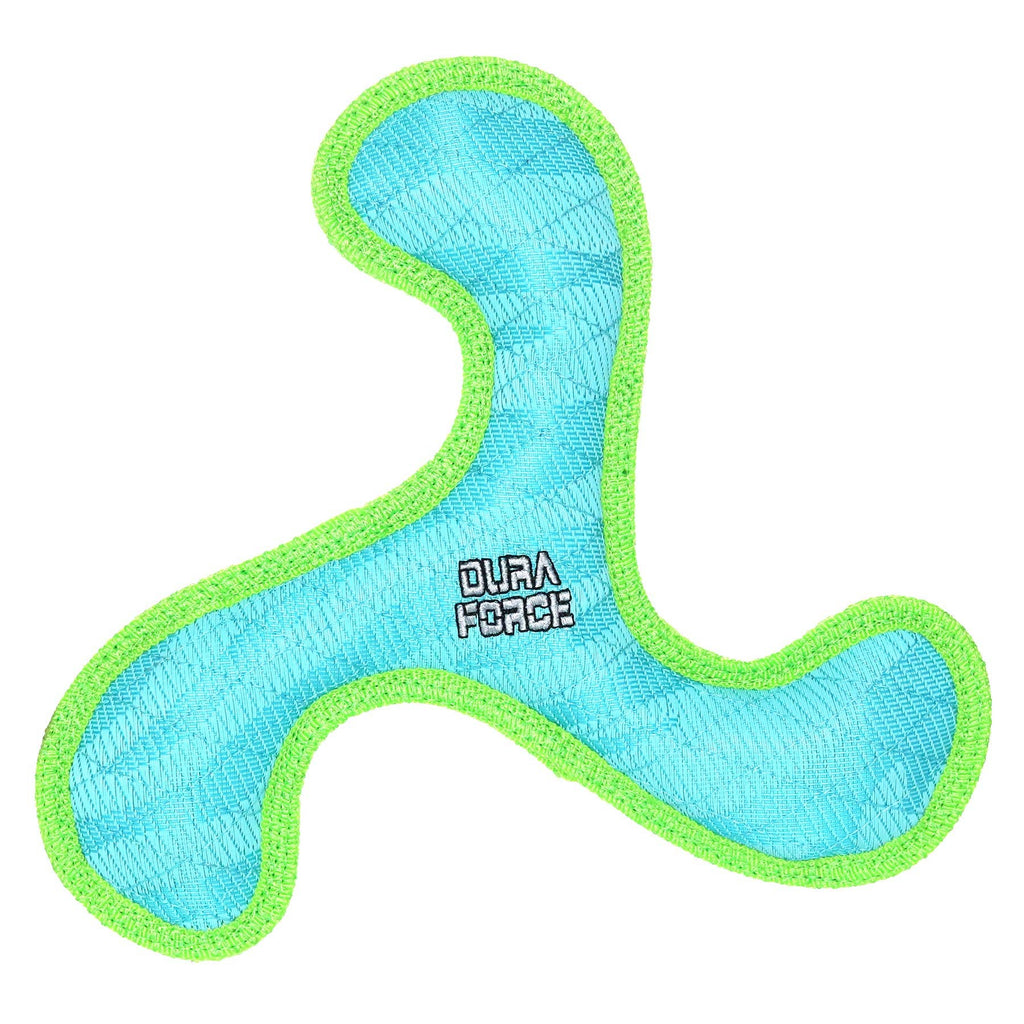 DuraForce Boomerang Tiger - Blue, Durable, Squeaky Dog Toy – Opal and Olive
