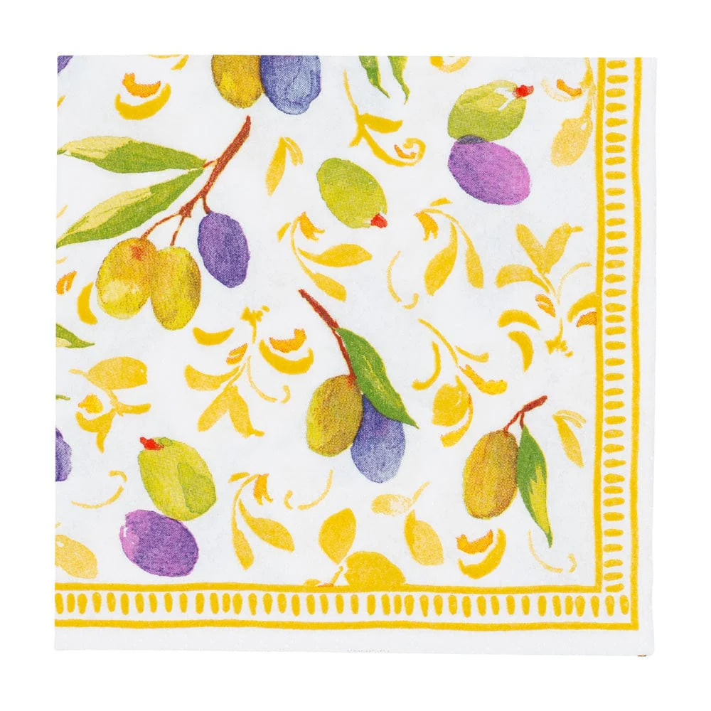 Cocktail Napkin - Mediterranean Dijon – Opal and Olive