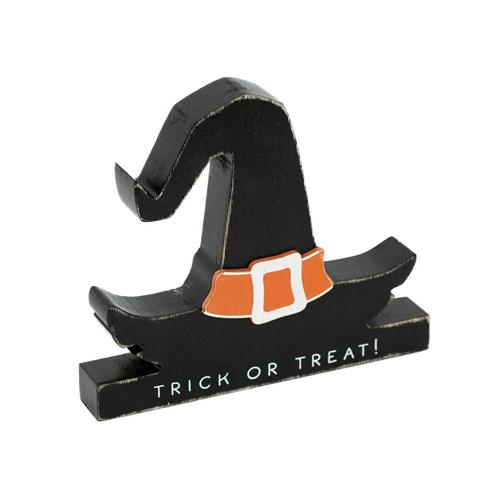Wood Chunky Shape (Witch Hat) – Opal and Olive