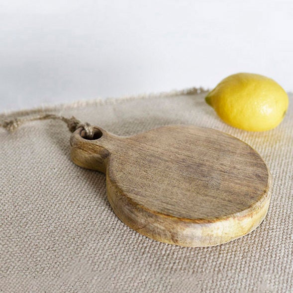 Lilly Round Small Wood Board